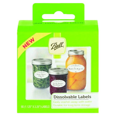 Ball Canning Dissolvable Jar Label - 60 pk