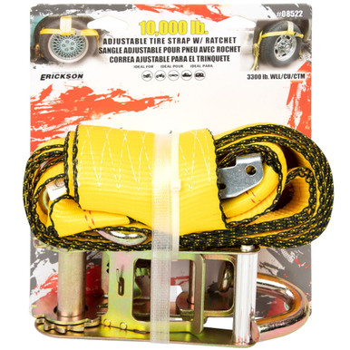 Erickson Adjustable Tire Strap with Ratchet - 10000 lb