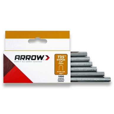 Arrow Fastener T25 Steel Staple - 1000 pk