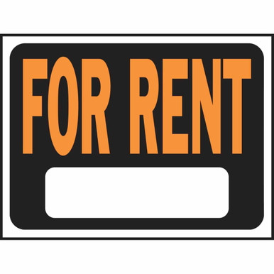 Hy-Ko For Rent Plastic Sign