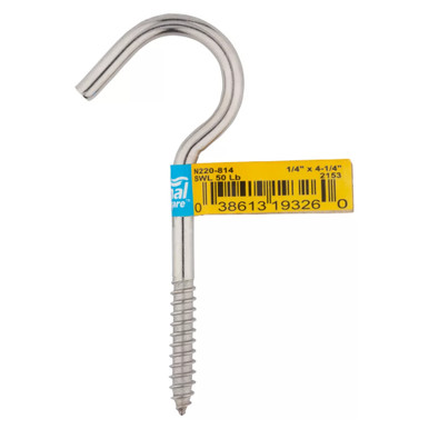 National Hardware Stainless Steel Screw Hook