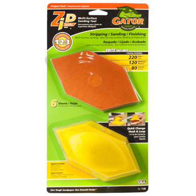 Gator Zip Sander Multi-surface Sanding Tool Kit - 6" X 3"