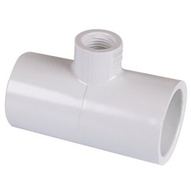 Genova Plastic Reducing Female Tee - White