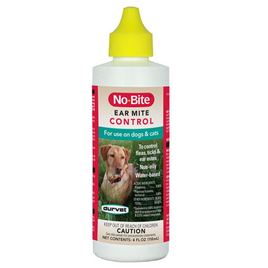 Durvet No-bite Ear Mite Control for Use on Dogs & Cats - 4 oz