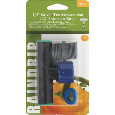 Raindrip Swivel Tee Assembly For 1/2" And 3/4" Riser
