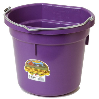 Miller Manufacturing Purple Flat Back Polyethylene Plastic Bucket