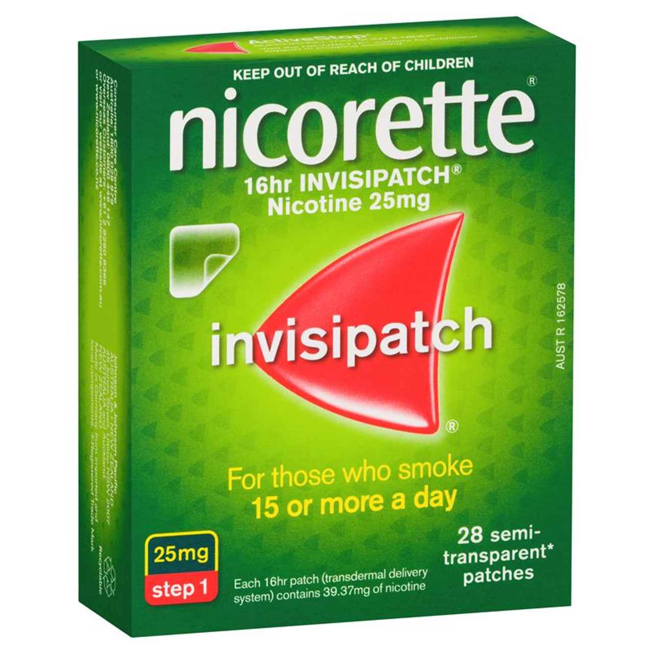 Nicorette Quit Smoking 16hr Invisipatch 25mg 28 Patches Australian nicorette-quit-smoking-16hr-invisipatch-25mg-28-patches-australian