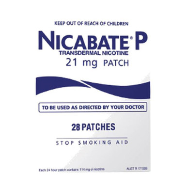 Nicabate P Patch Quit Smoking 21mg 28 Patches - Australian Healthcare ...