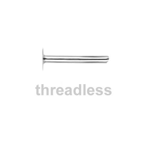 Threadless Titanium 3 Prong-set Round Faceted Gem End #2