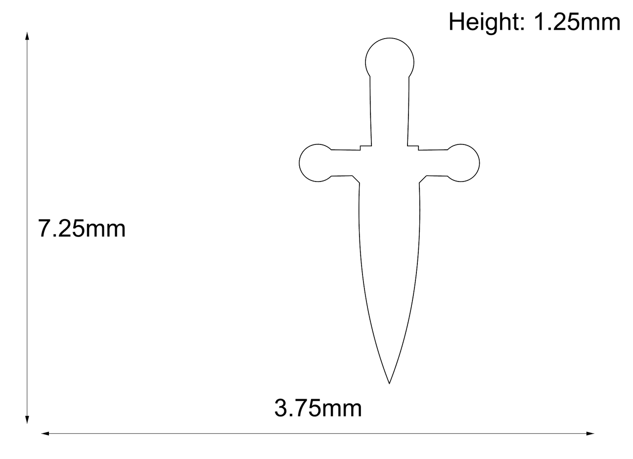 18k Gold Dagger End
