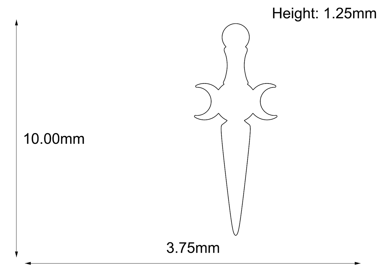 18k Gold Dagger End #2