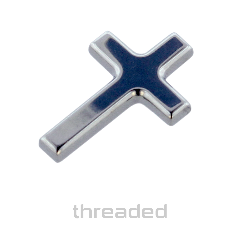 Basic Jewelry - Threaded/Threadless Cross End - ISC Body Jewelry