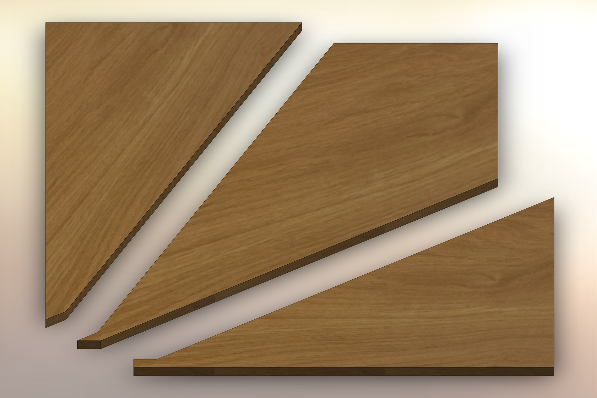 White Oak Winder Treads