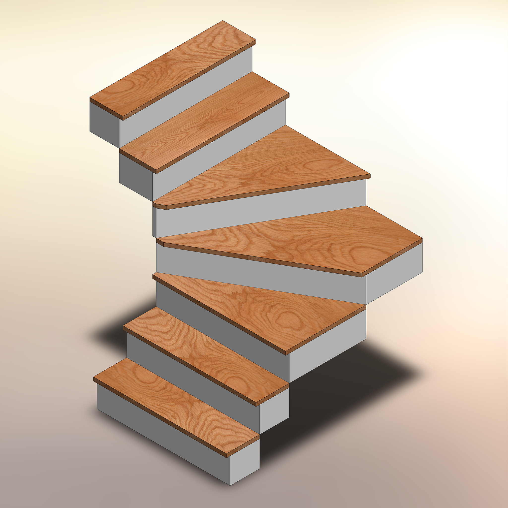 Red Oak Winder Treads