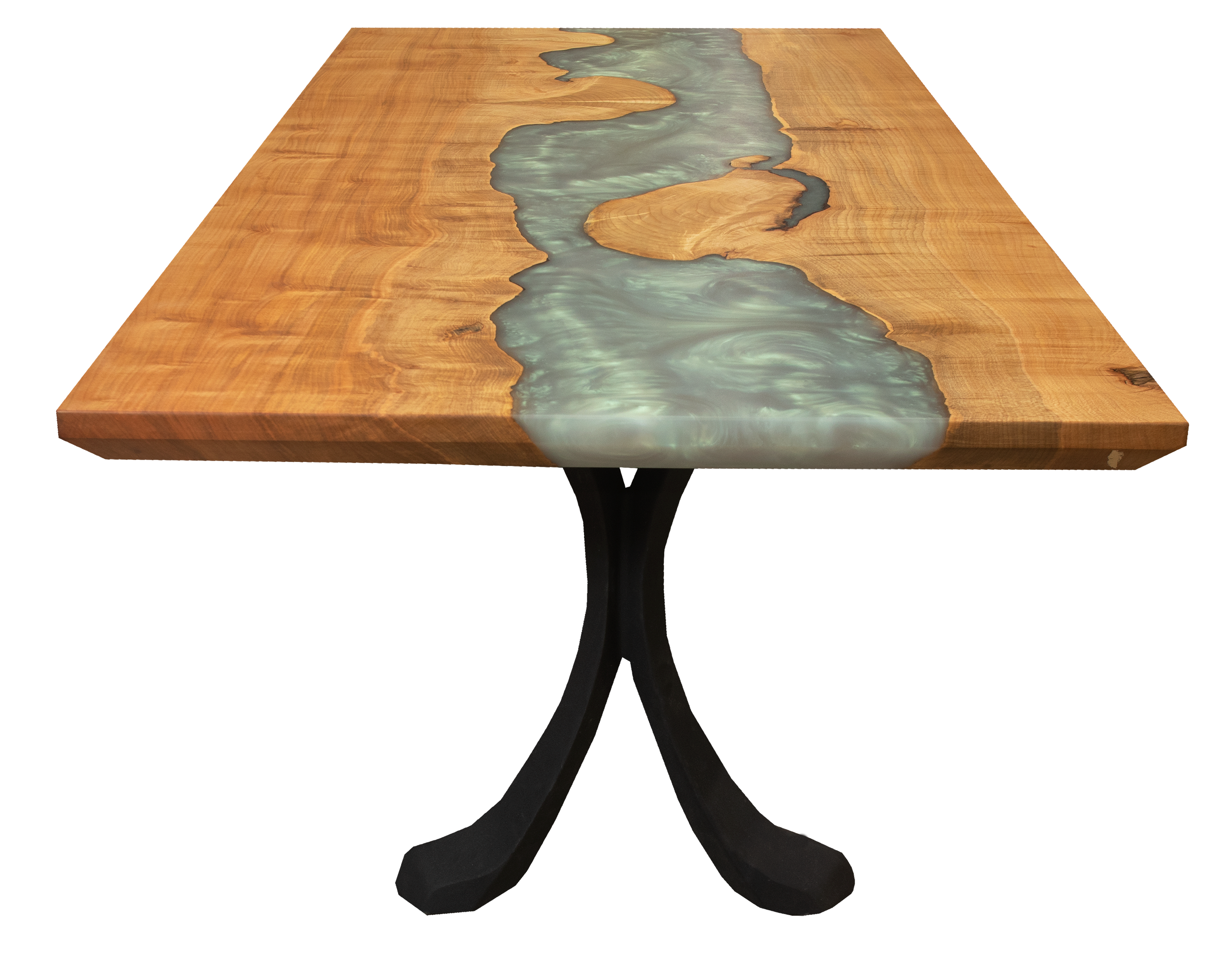 Maple River Coffee Table with Green Epoxy | HLC Furniture