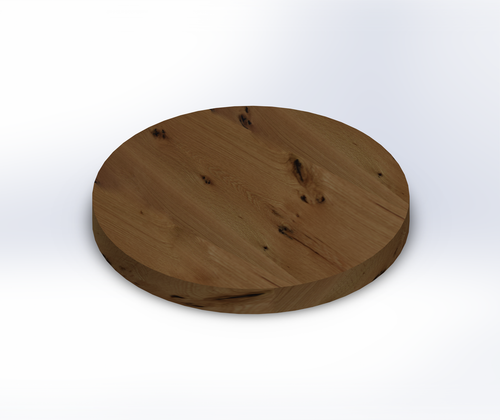 Round Live Sawn White Oak Wide Plank Table Top - Hardwood Lumber Company