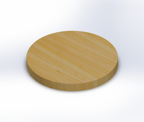 Round Cypress Edge Grain Butcher Block Table Top - Hardwood Lumber Company