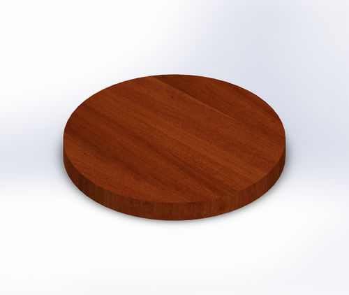 Round Leopardwood Edge Grain Butcher Block Table Top - Hardwood Lumber ...