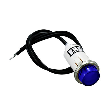 16 Amp 12V Blue Warning Light w/ 1/2" Panel Mount and Leads, 1 Pc ...