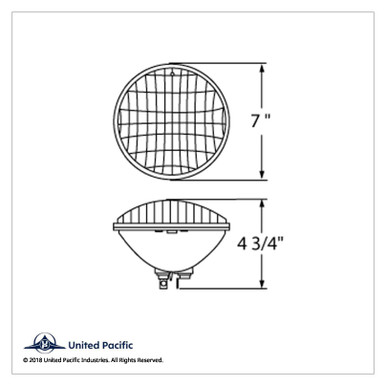7" Halogen Sealed Beam Headlight H6014 - I65 Chrome Shop