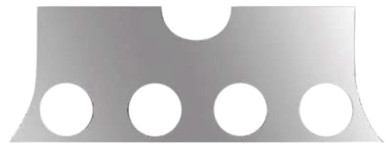 Stainless Steel Fuel Tank Panel 4 Light Holes | Chrome Parts