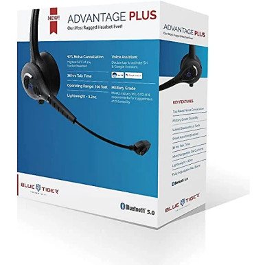 Bluetooth Trucker Headset - Advantage Plus Mono Black