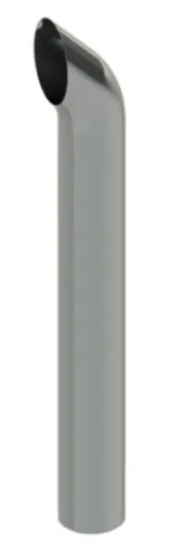 8" West Coast Curved Chrome Exhaust Stack 60" Semi Truck