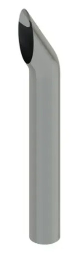 6" Chrome Exhaust Stack 114" Short 30° Semi Truck Stack