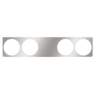 Stainless Steel Center Rear Light Panel W/ 4 Round 4 Inch Light Cutouts ...