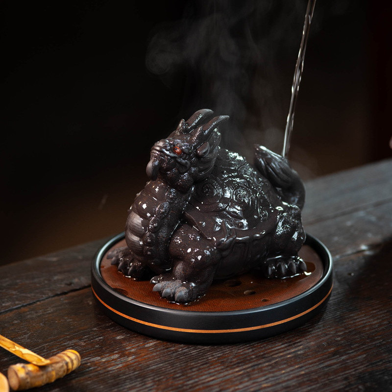 Handmade Yixing Zisha Clay Tea Pet Ling Shou Long Gui - Dragon Tea House