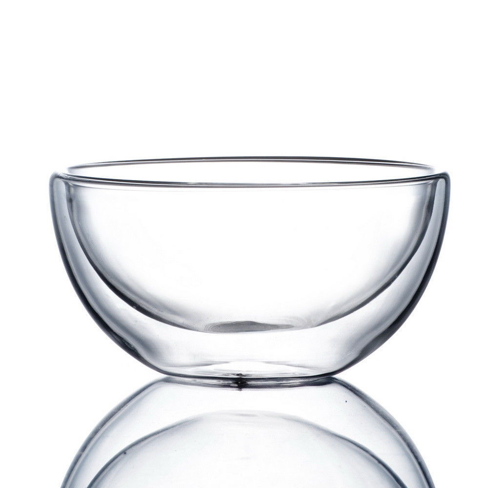 Double Wall Clear Glass Tea Bowl Chawan 500ml 17oz (L) - Dragon Tea House