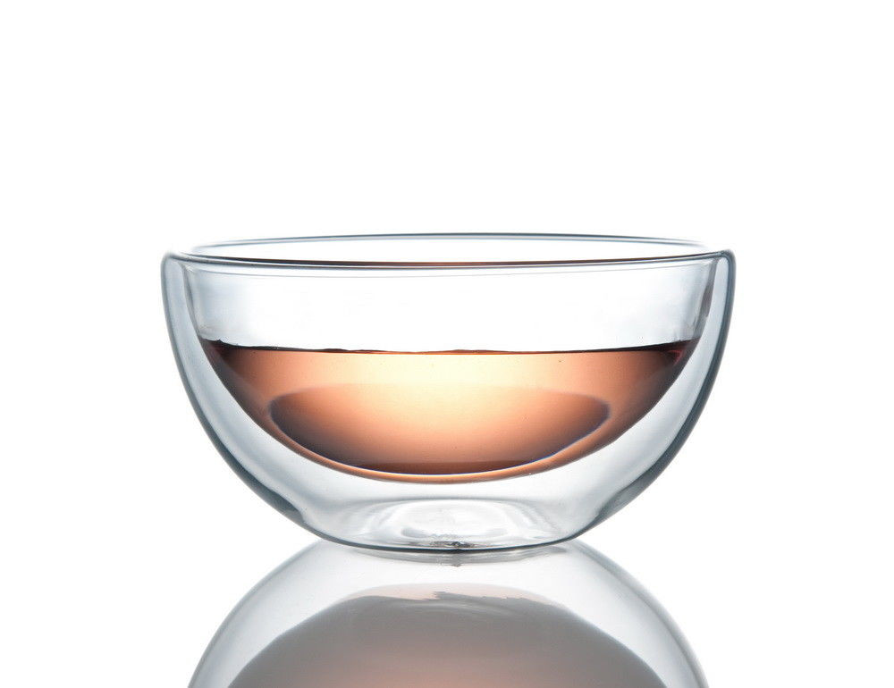 Double Wall Clear Glass Tea Bowl Chawan 500ml 17oz (L) - Dragon Tea House