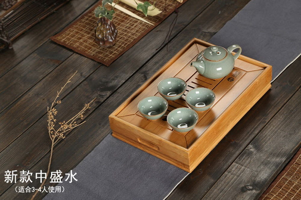 Bamboo Chinese Gongfu Tea Ceremony Table Serving Tray w/t Water Tank 34 ...