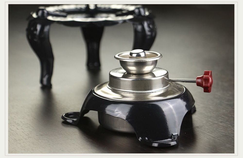 Three Legs Metal Adjustable Alcohol Stove Warmer Teapot Burner for Tea ...