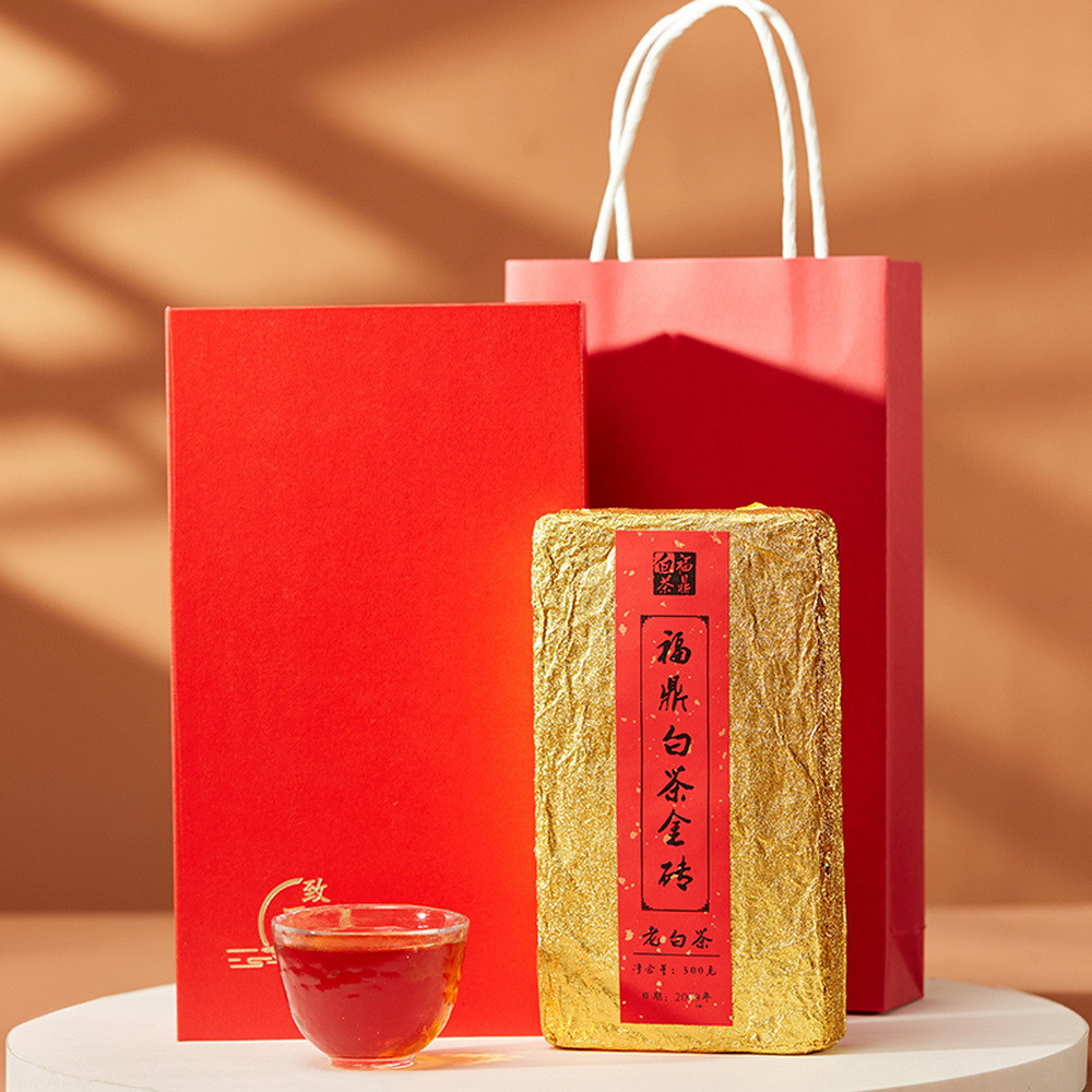 Premium Aged Big Leaves Ancient Tree Shou Mei Eyebrow White Tea Brick ...