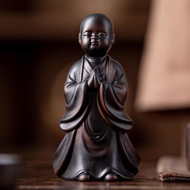 Li Shi Xiao He Shang Jian Shui Purple Pottery Tea Pet - Dragon Tea House