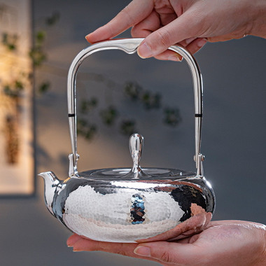 Handmade Pure Silver Kettle Ruo Shui - Dragon Tea House