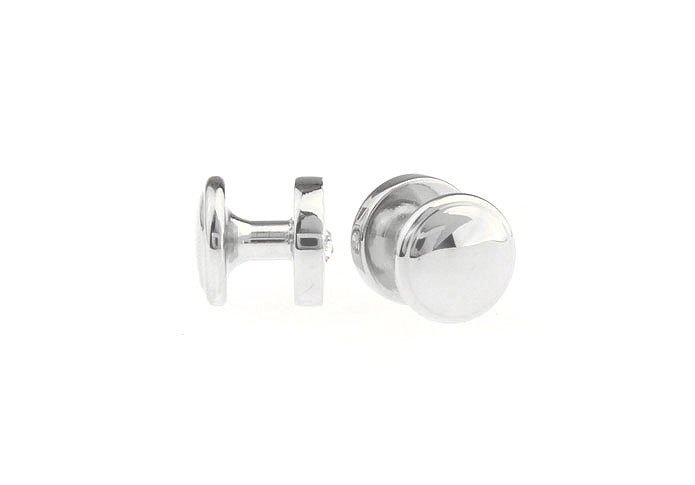 2 Round Black Enamel Crystal Formal Studs - Vavra's Menswear