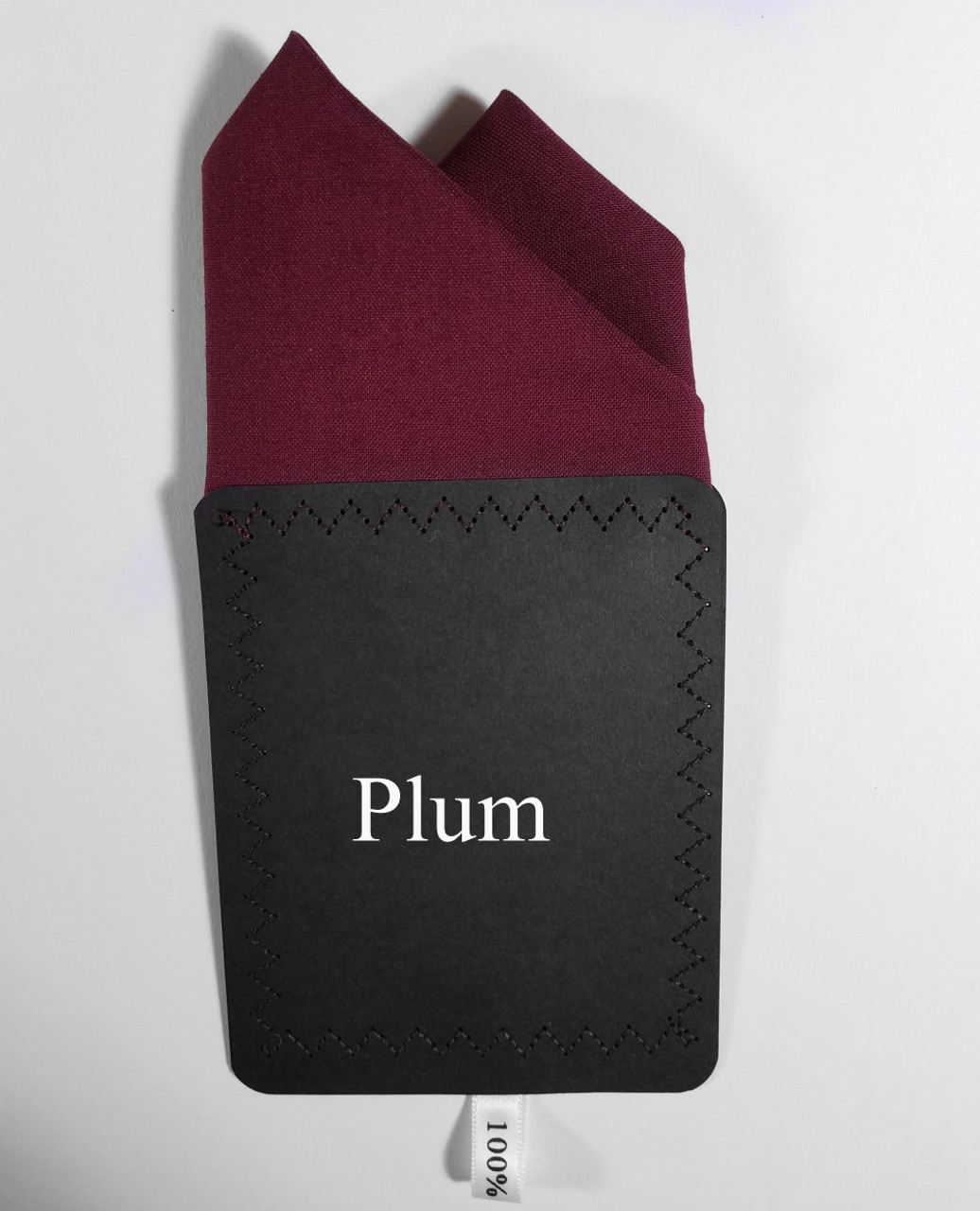 Plum Purple 100 Cotton Pre Folded Pocket Square Handkerchief Insert 2 Point Vavra s Menswear