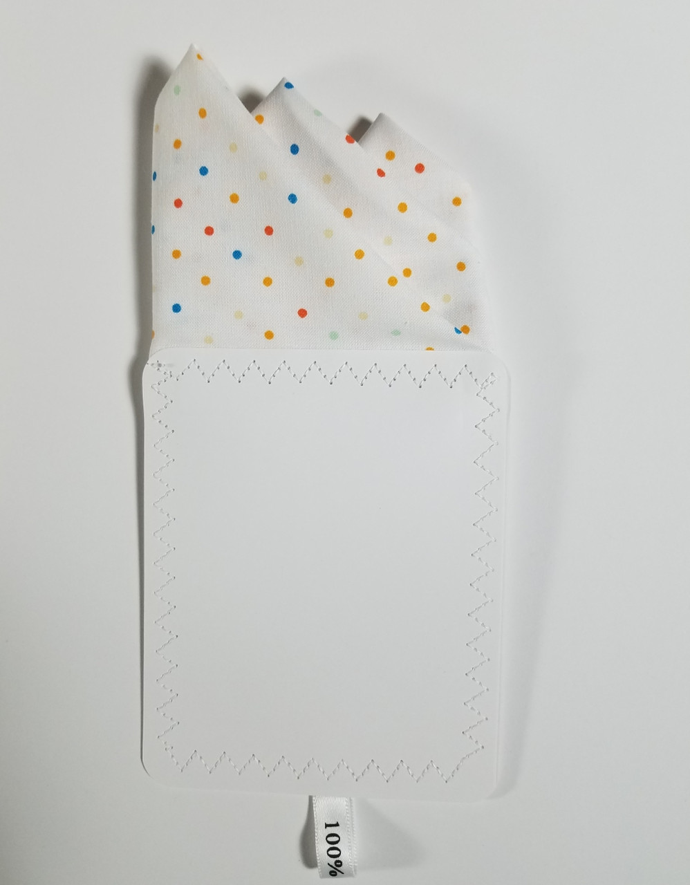 White Mini- Dots 100% Cotton Pre-Folded Pocket Square Handkerchief ...