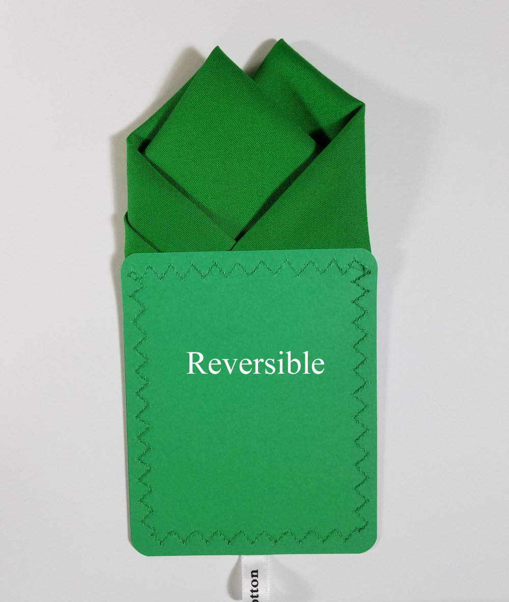 100% Cotton Pre-Folded Pocket Square Handkerchief Insert - Grass Green ...