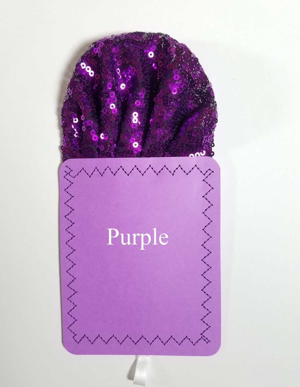 Men's Sequin Pre-Folded Pocket Square Insert - Purple - Vavra's Menswear