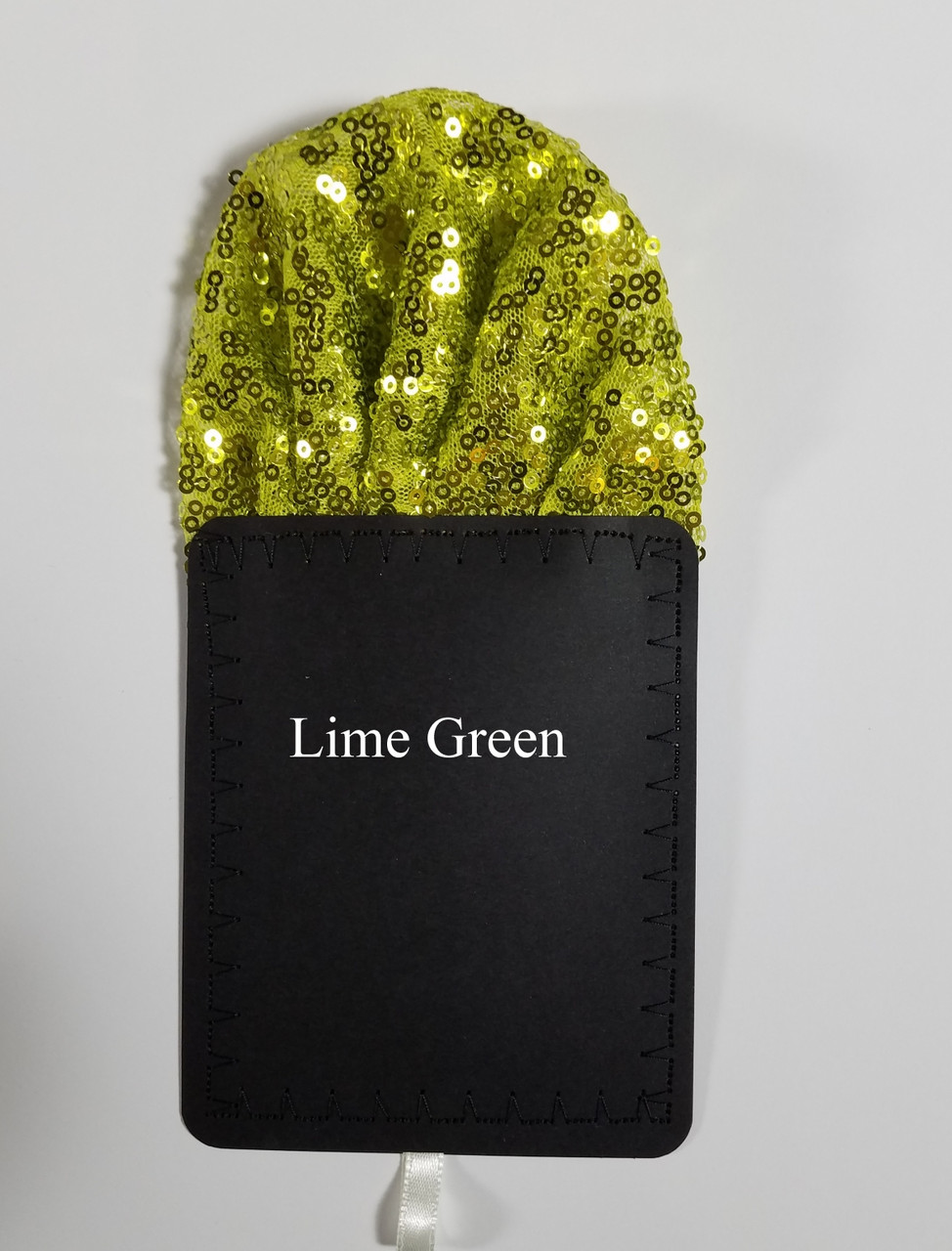 Men's Lime Green Sequin Pre-Folded Pocket Square Insert - Fan Design ...