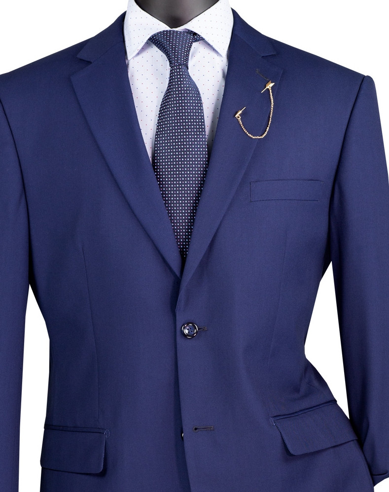 Vinci 2-Button Suit with Hidden Adjustable Waist Flat Front Slacks ...
