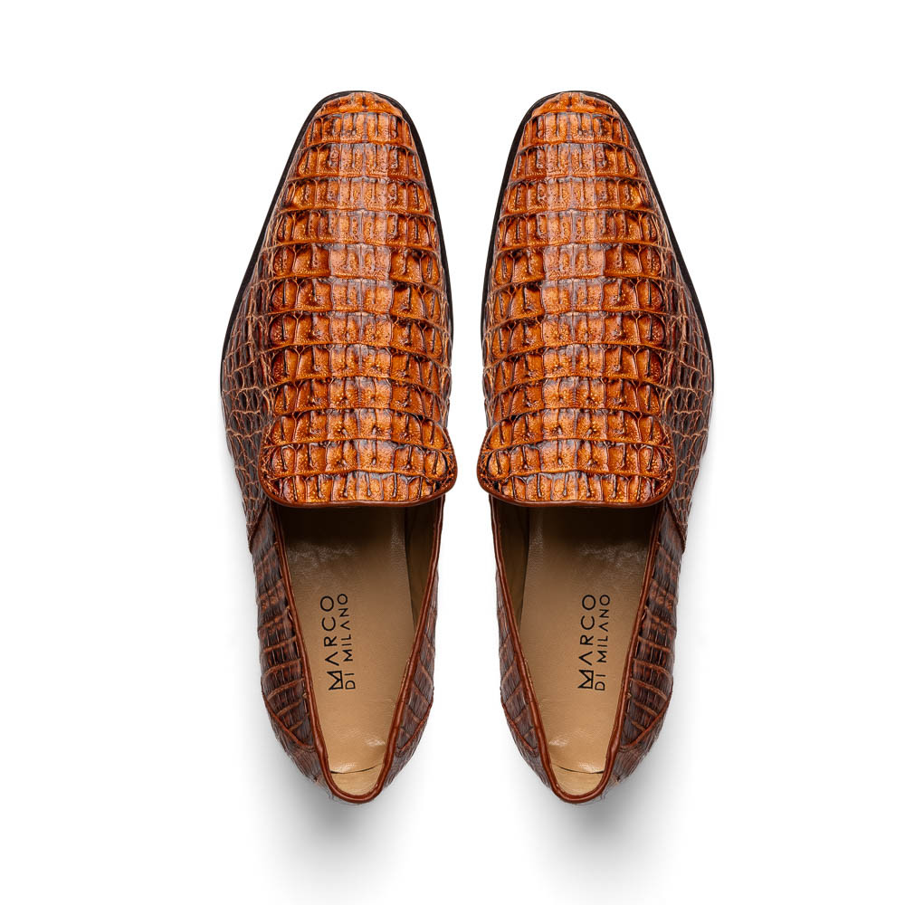 Marco di Milano Genuine Caiman Crocodile Dress Loafer - Cognac - Vavra ...
