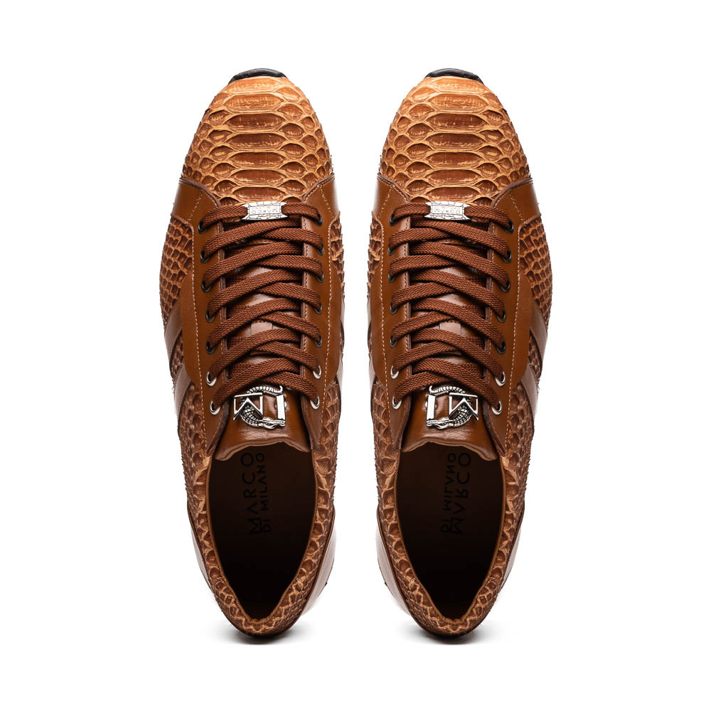 Marco di Milano Genuine Sueded Python Sneaker - Honey - Vavra's Menswear