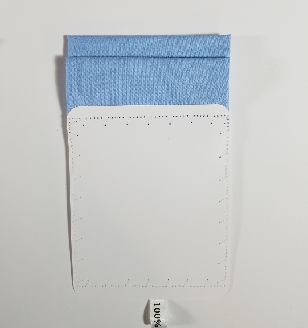Blue 100% Cotton Double Fold Flat Top Pre-Folded Pocket Square Insert ...