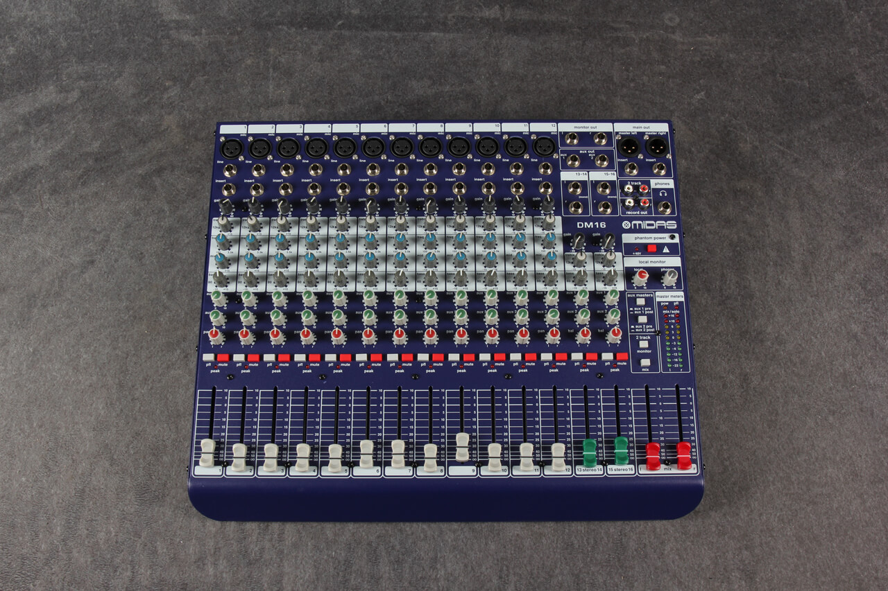 Midas DM16 16-Channel Analog Mixer 2nd Hand | Rich Tone Music