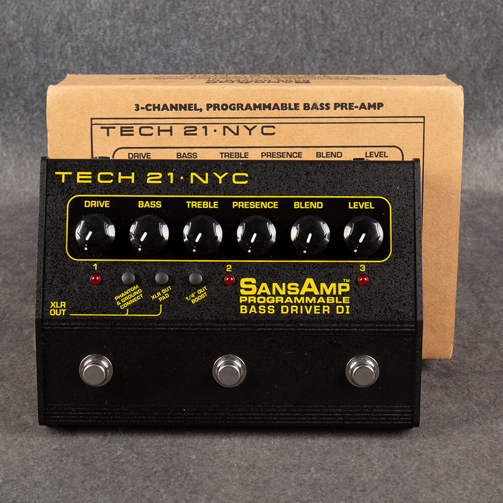 Tech 21 SansAmp 3-Channel Programmable Bass Driver DI 2nd Hand | Rich ...