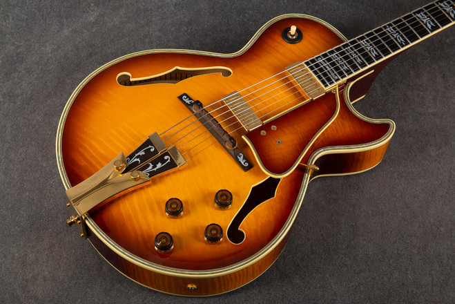 Ibanez GB100 George Benson Hollow Body Guitar Brown Sunburst 2nd Hand ...